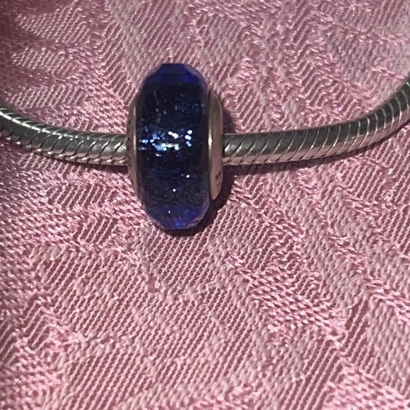 Pandora | Jewelry | Pandora Blue Murano Charm | Poshmark